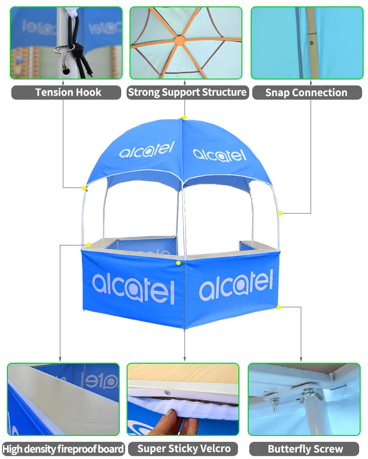 Hexagon Kiosk Dome Booth - Ideal for Trade Show Promotion
