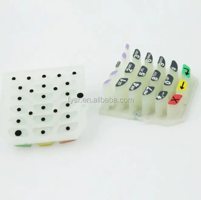 Custom Matrix Silicone Rubber Keypad For Pos Terminal Conductive ...