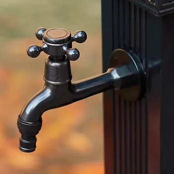 7221 Luxury Brass Freeze-proofing Outdoor Garden Faucet Black Basin ...