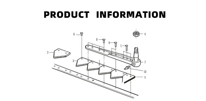Agricultural Spare Parts Knife Section Knife Assembly Header Serrated ...