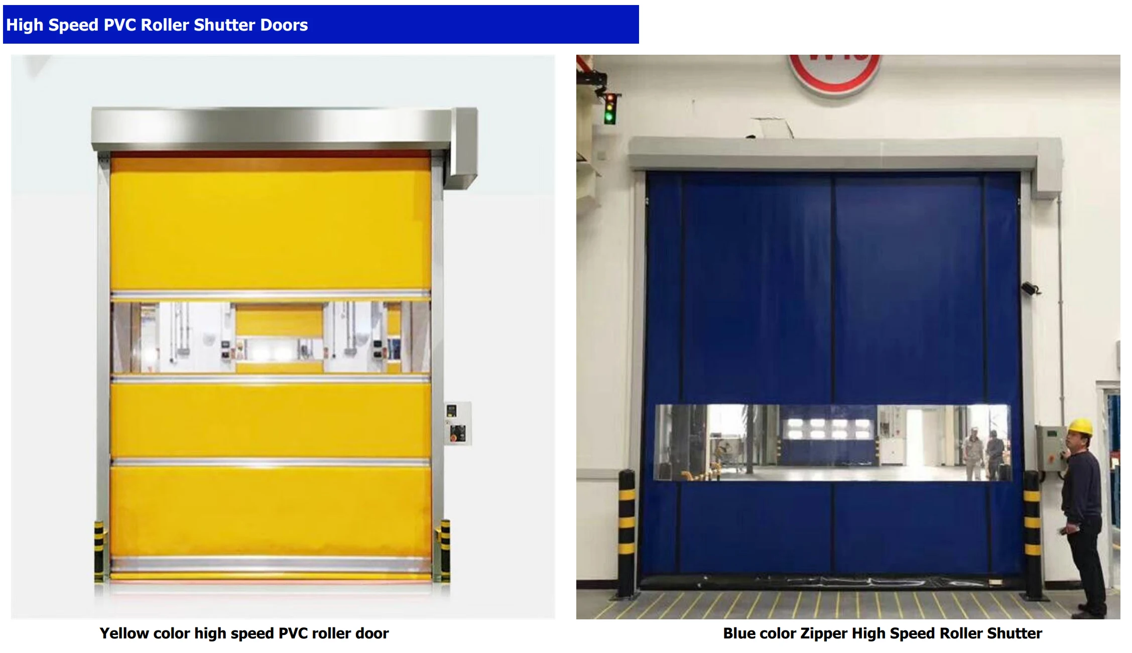 Long Lasting PVC Fast Door Automatic Roll up High Speed Door Wind Proof ...