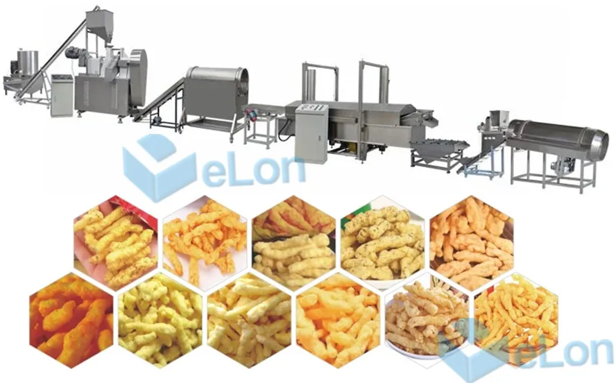 Automatic Fried Corn Curls Cheetos Production Line Equipment On Sale ...