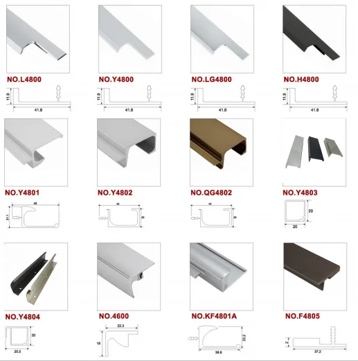 Aluminum G Profile Concealed Cabinet Profile Pull Furniture Handle ...