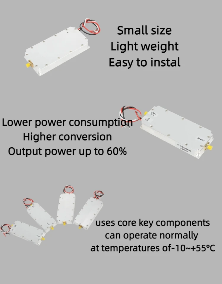 700-1000Mhz RF 80W-100W Digital GaN Lora Drone Rf Amplifier Module UAV ...