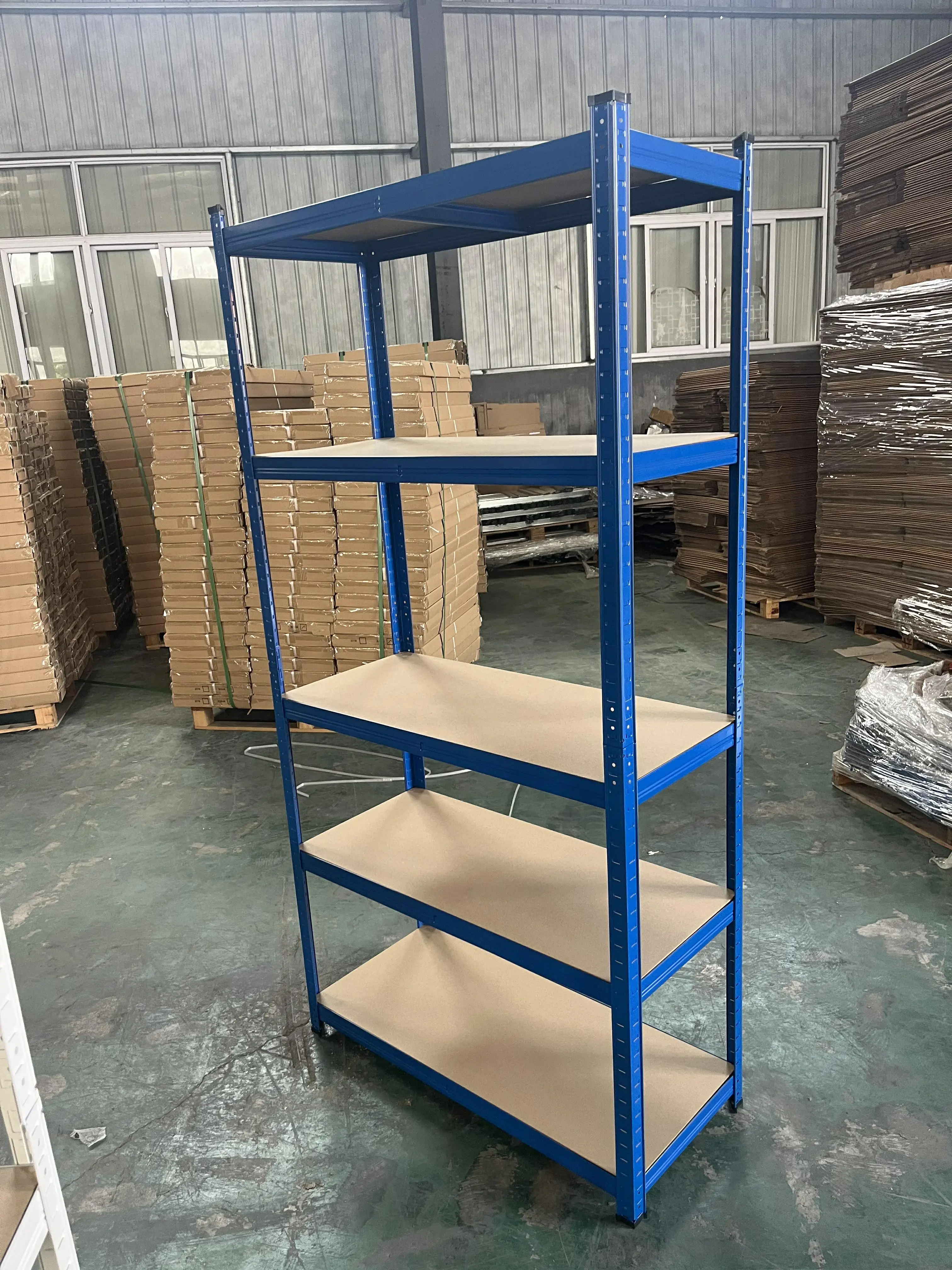5-Layer Steel Warehouse Rack Zinc Coated Surface Corrosion Protection ...