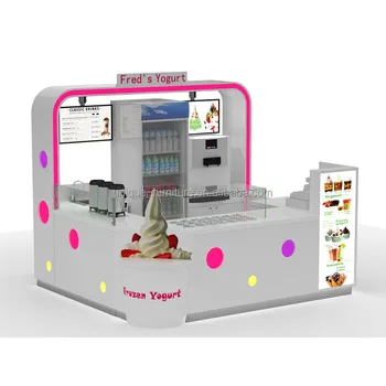 Nice Design Frozen Yogurt Kiosk Modern Roll Ice Cream Shop Furniture ...