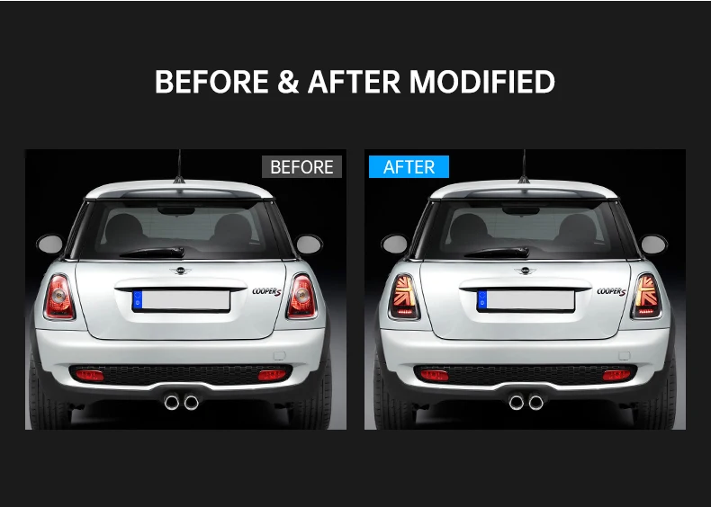 Vland Factory For Mini R56 Tail Lights 2011-2013 For Coopers Rear Light ...