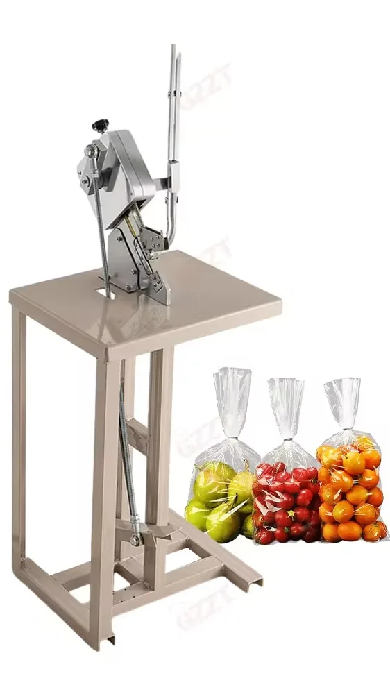 Mesh Bag Tying Clipping Machine With Automatic Cutting Pneumatic Foot ...