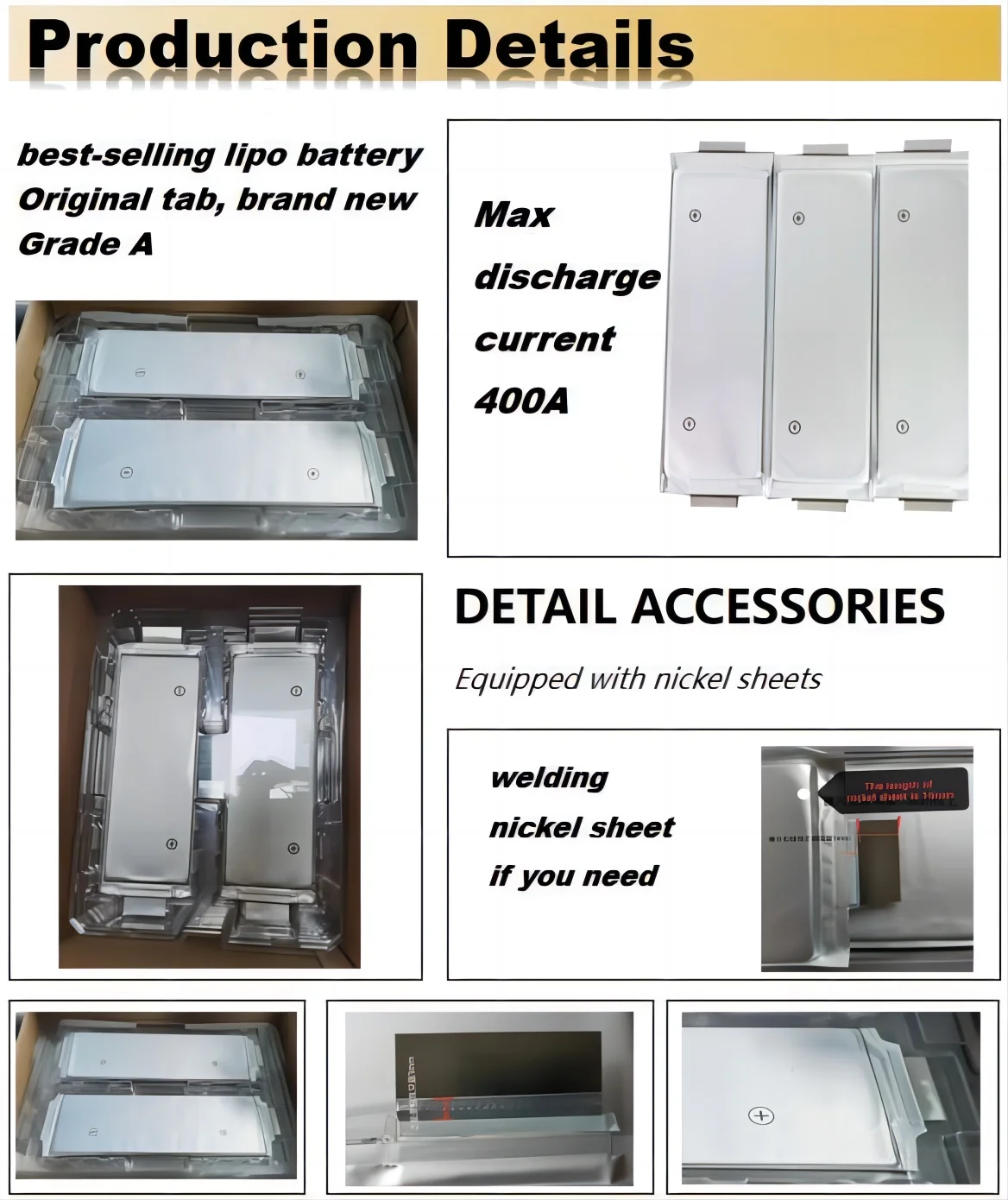 High Capacity Nmc Lithium Polymer Pouch Cells Rechargeable 3.7v 60ah ...