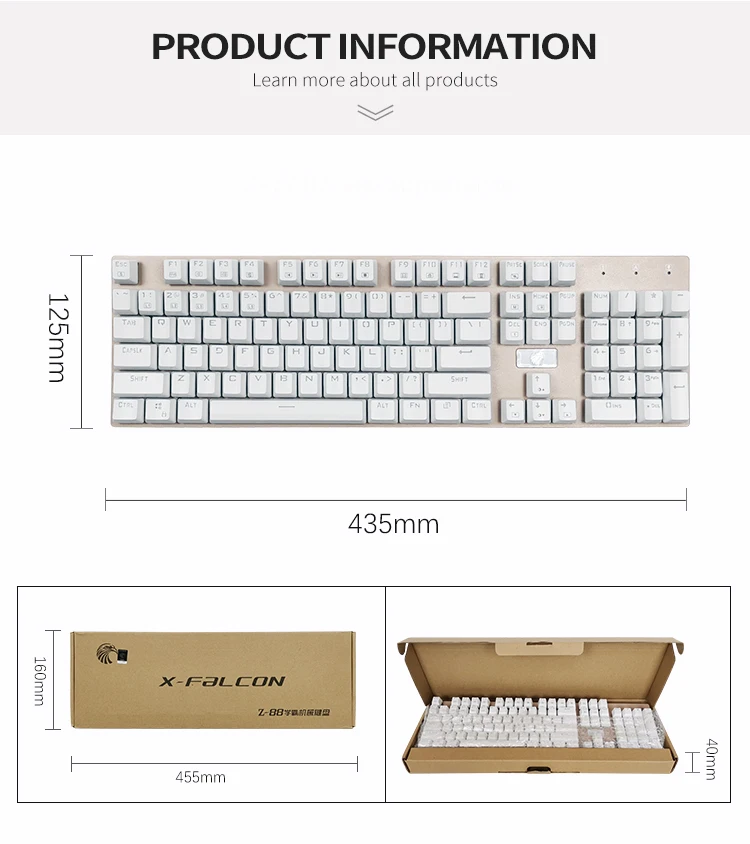 Eyooso Z88 Wired 104keys Rgb Led Mechanical Pc Gaming Computer ...