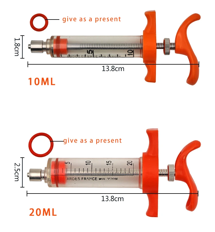 High Performance Steel Veterinary Plastic Syringe Vaccine Injector ...