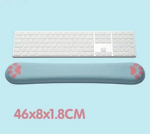 Cute Cat Paw Memory Foam Wrist Rest Mouse Keyboard Pad With Wrist ...