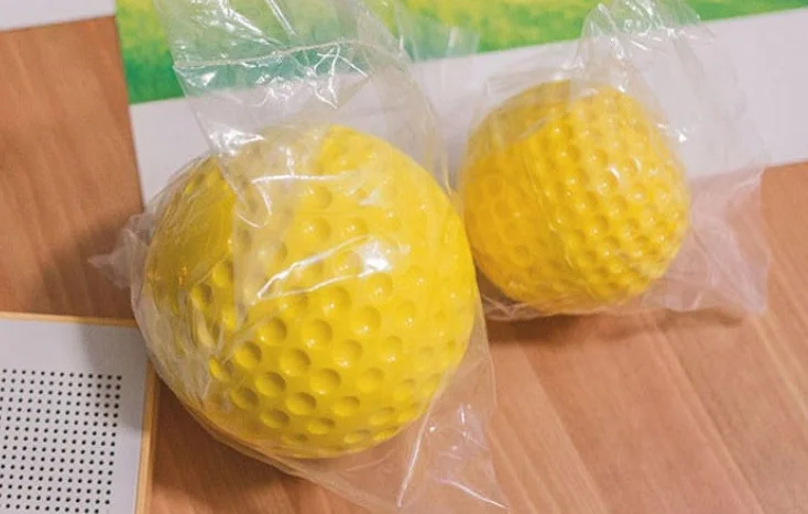 Top Quality Pitching Machine Use Dimple Yellow Color Hurling Dimple ...