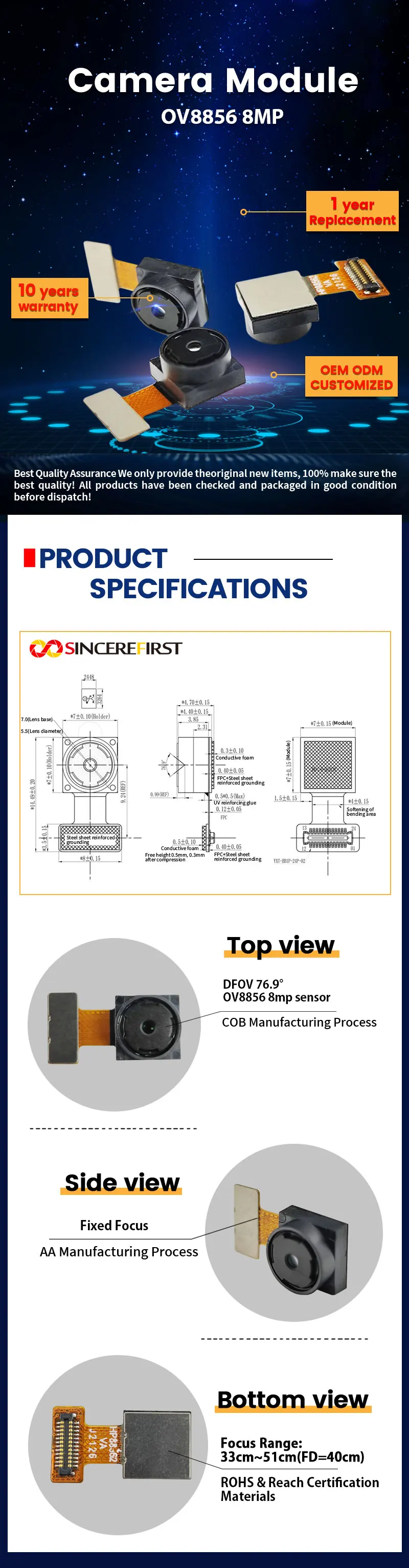 8mp mipi 카메라 모듈 Ov8856 센서 미니 모듈 고정 초점 카메라 모듈 mipi| Alibaba.com