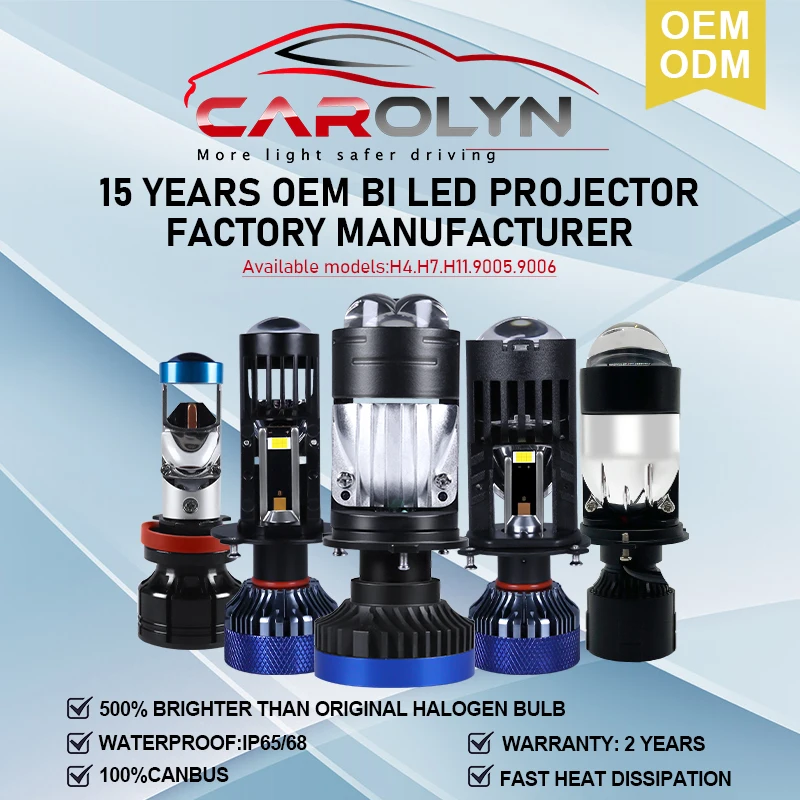 130W 6500K 3570 CSP Mini H4 Led Lens H7 Mini Led Projector H8 H9 9005 ...