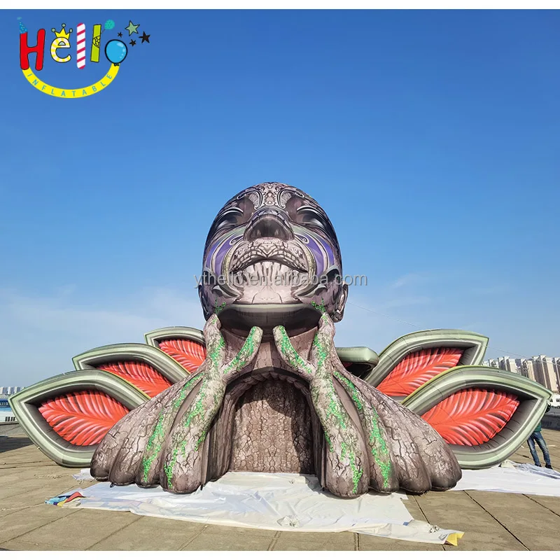 Concert Stage Decoration Giant Jungle Style Air Blow Up Tunnel Figure ...