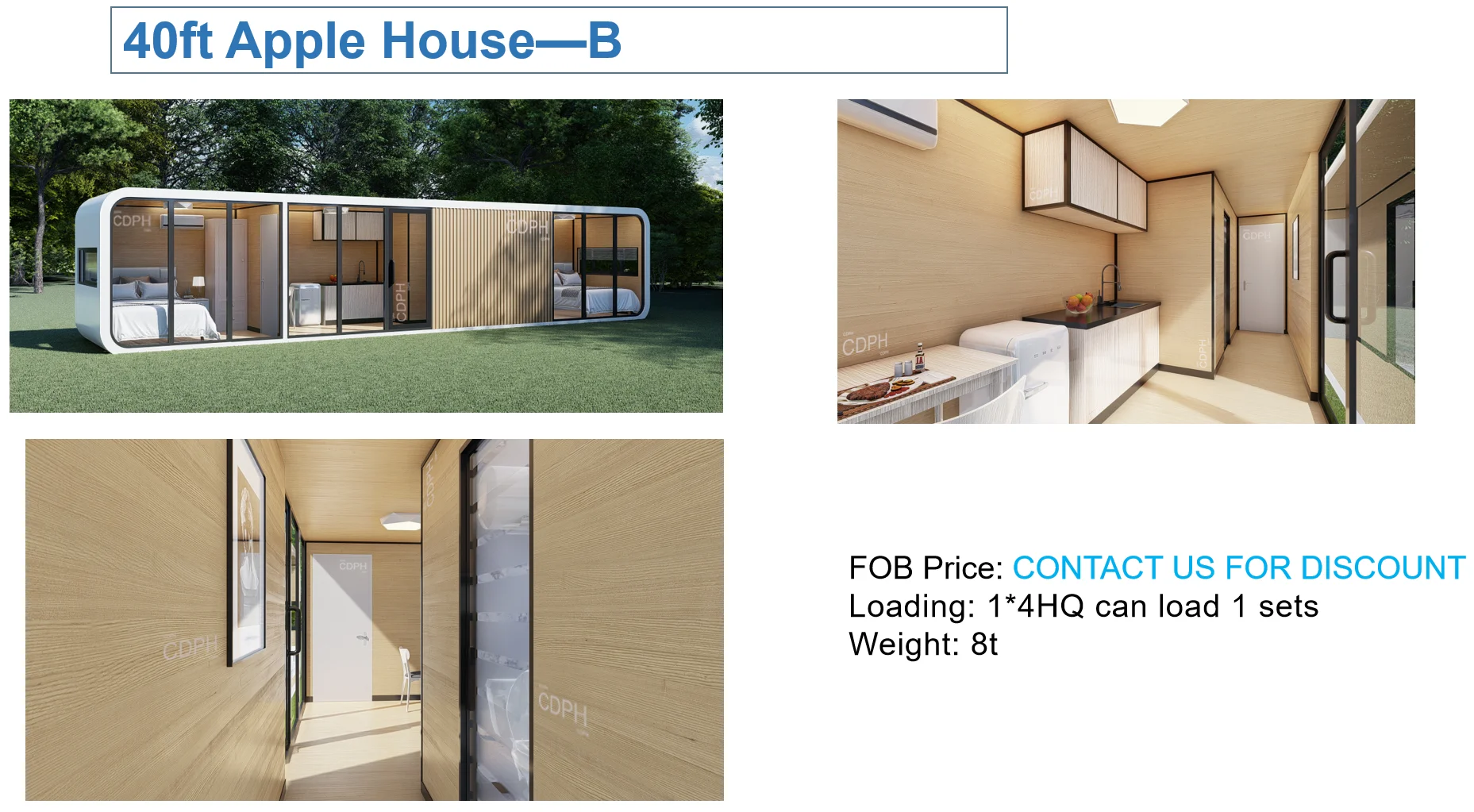 Modern Prefab House Popular Outdoor Extendable Mobile Office Apple ...