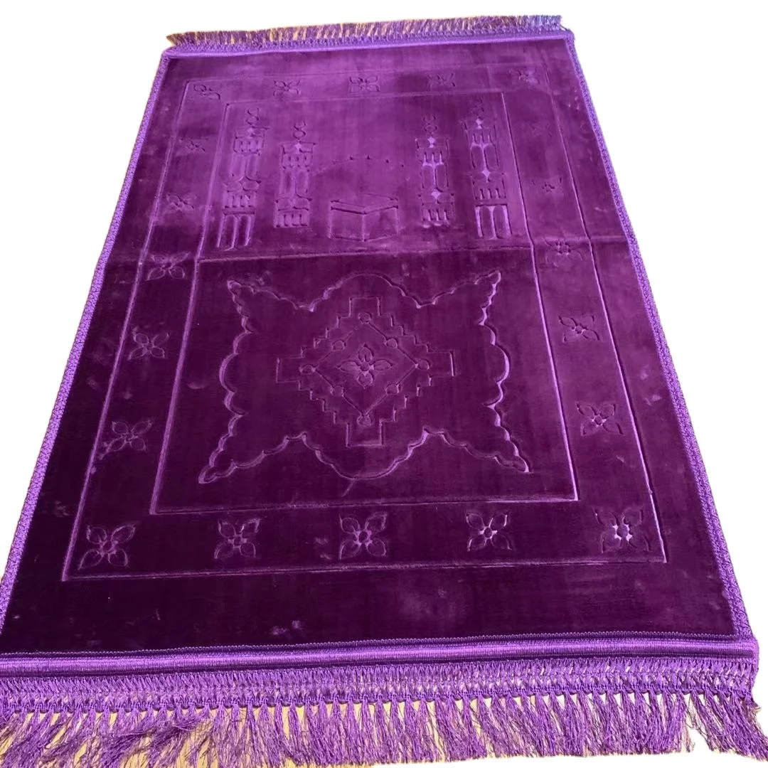 Saudi Arabia Style Shiny Velvet Prayer Rug - Portable Mat