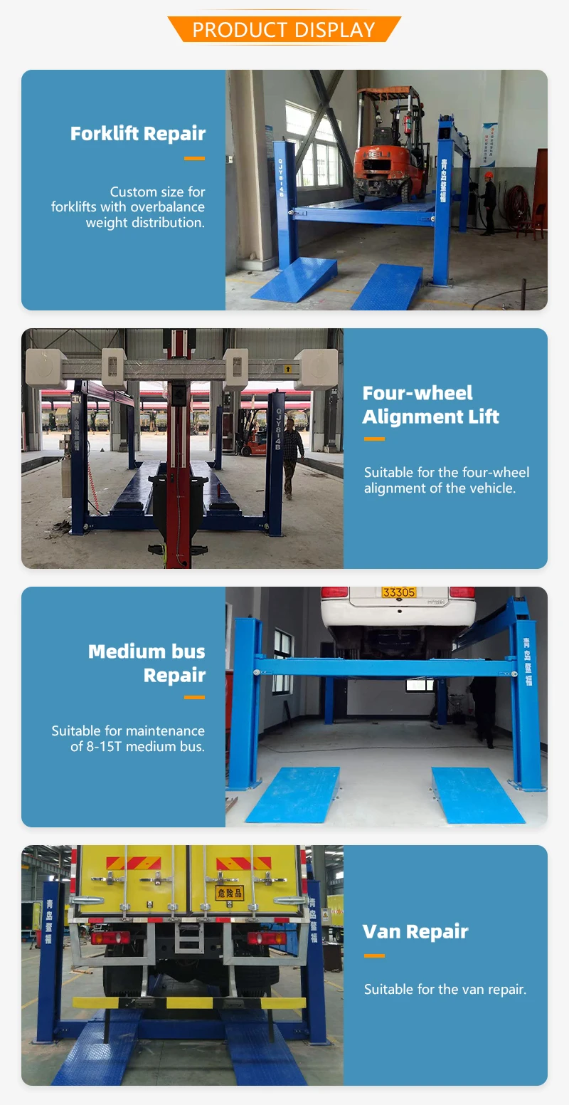 Aofu Brand 4 Post Hydraulic Vehicle Lift 10t/12 T/ 15 T/ 16 T With Ce ...