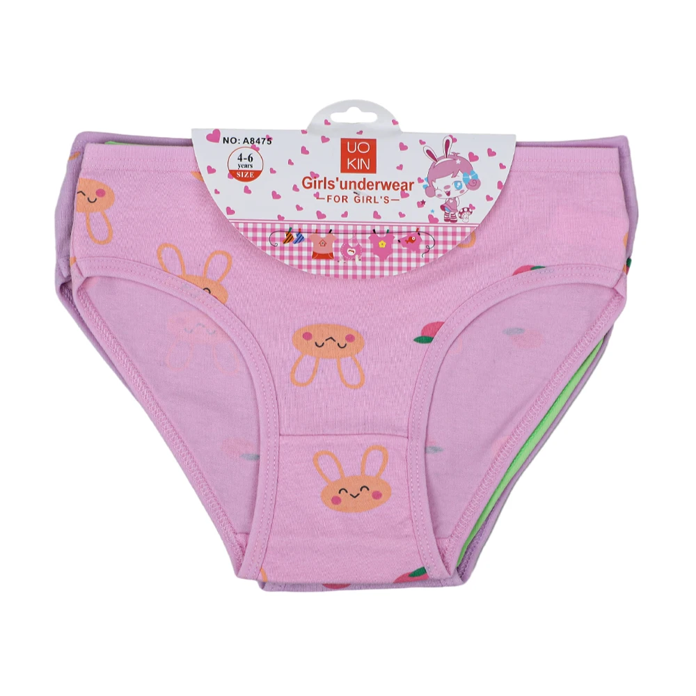 UOKIN Happy Girls 4-10 Years - Quality Garding Cotton Panties