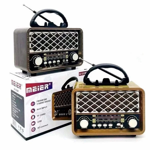 2024 Wooden Color Plastic Casing Radio Usb Tf Aux Wireless Speaker Dsp ...