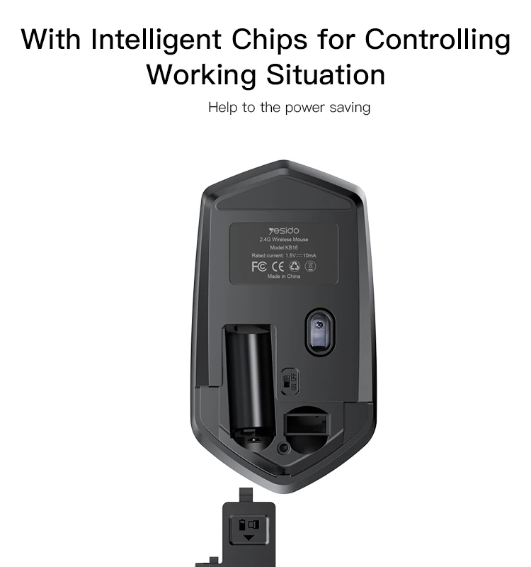 KB16 Different DPI OptionFor Selecting Mini Mouse Computer Mouse 2.4GHz ...