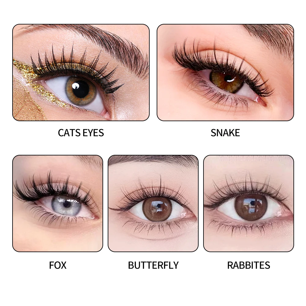 Custom Volume Silk Eyelash Extension Self-Adhesive Lashes No Glue ...