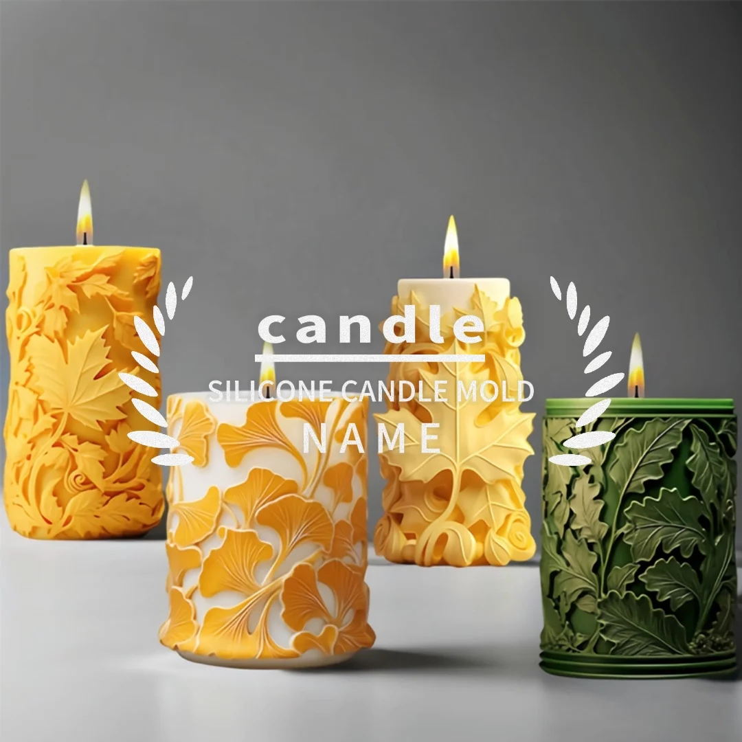 Dumo Customization Leaf Cylinder Candle Silicone Molds For Candle ...