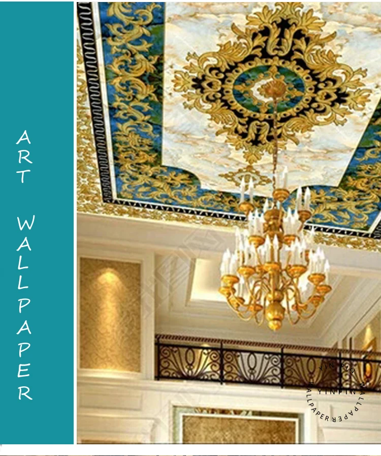 Customized 3d Silk Wallpaper For Ceiling Design & Roof Decoration - Odm