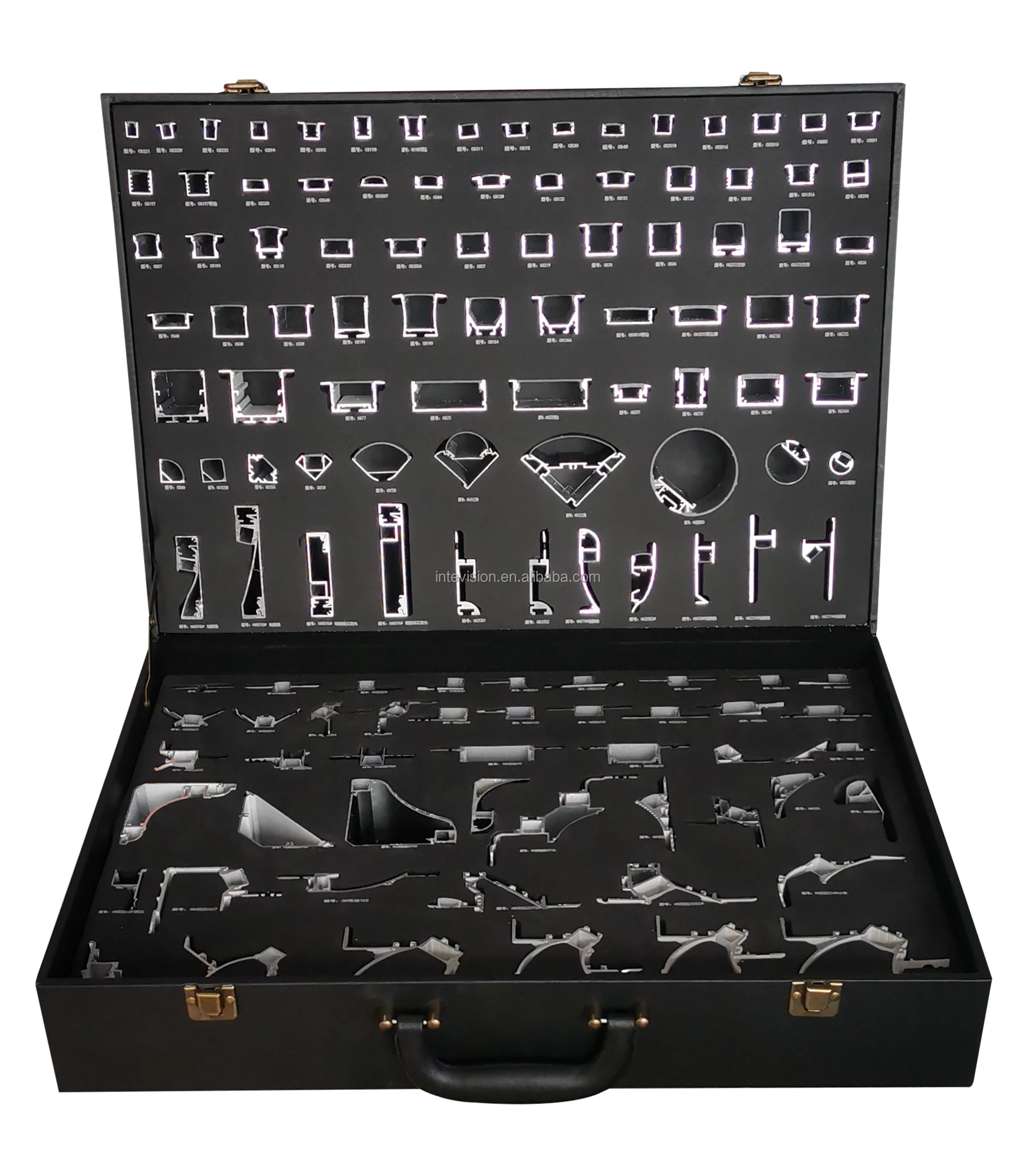 Premium Black Aluminum Profile Sample Box Display Strip Linear Led ...