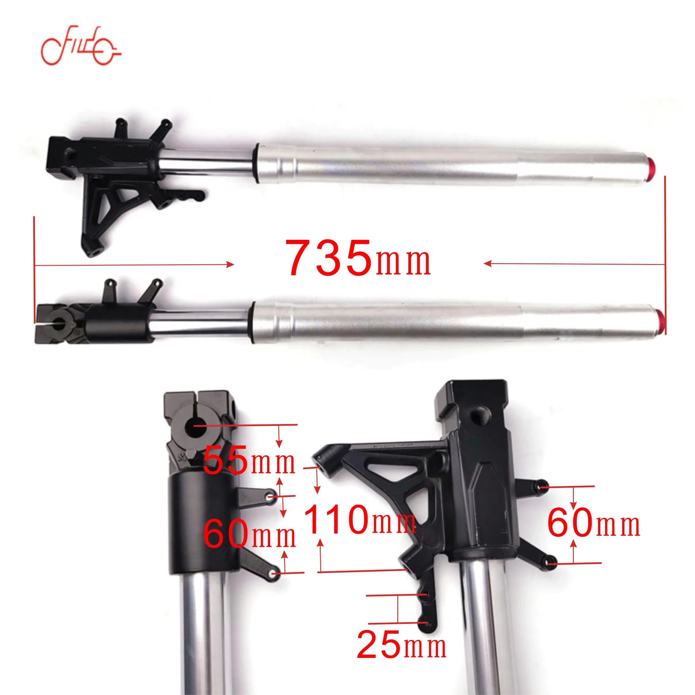 New Silvery Motorcycle Front Fork Shocks Absorber Upside Down ...