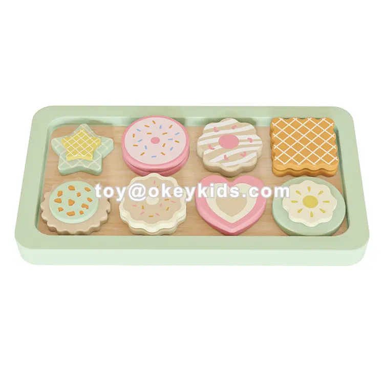 Pretend Cookies and Baking Sheet Wooden Toy Baking Set for Kids Ages 3 ...