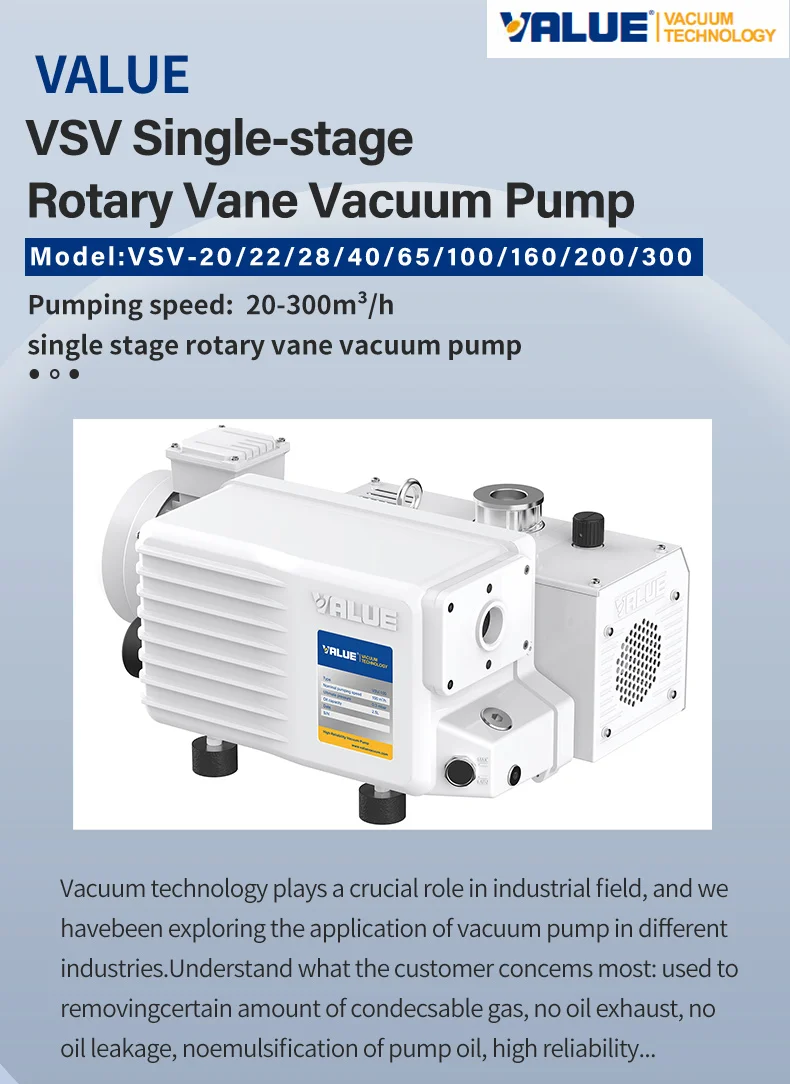 VALUE Rotary Vane Vacuum Pump VSV-040(P) for Various Uses