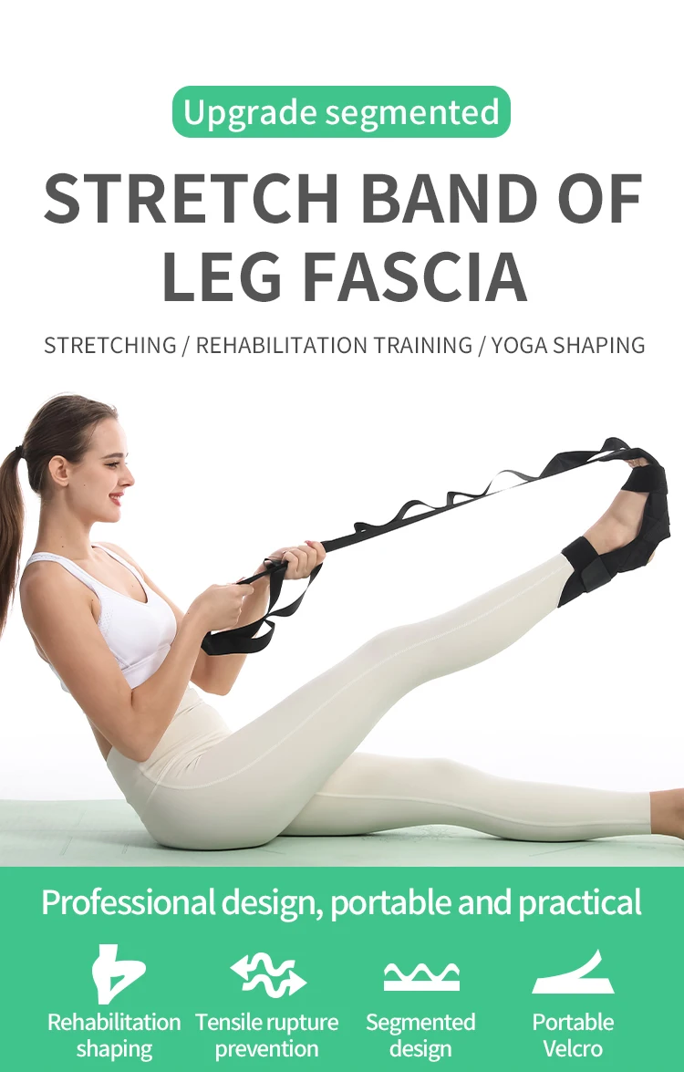 Stretching Strap Leg Hamstring Stretcher Yoga Pain Relief Foot ...