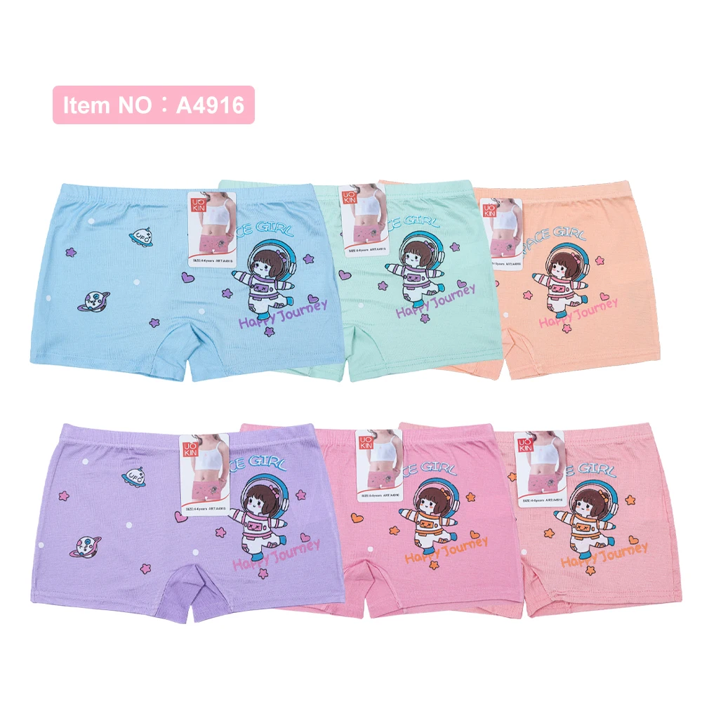 UOKIN Cute Cartoon Kids Panties Girls Underwear Polyester Cotton Boxer ...