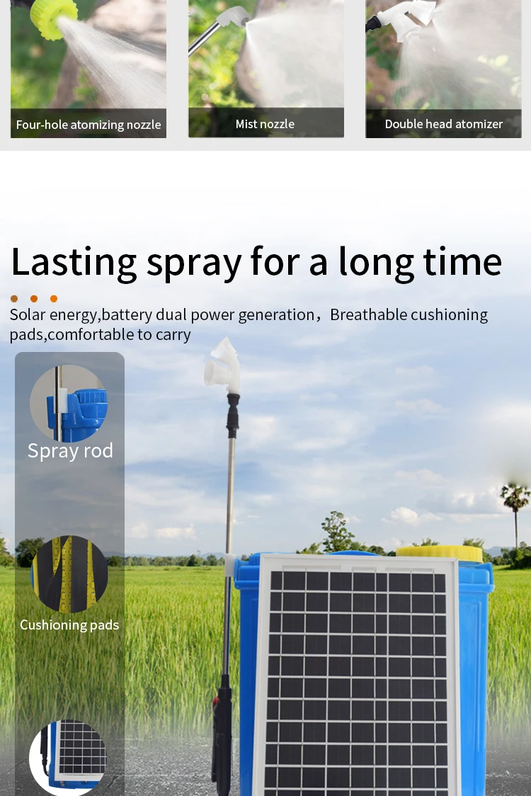 20l Capacity New Solar Powered Agricultural Sprayer 0.15-0.5mpa Strong ...