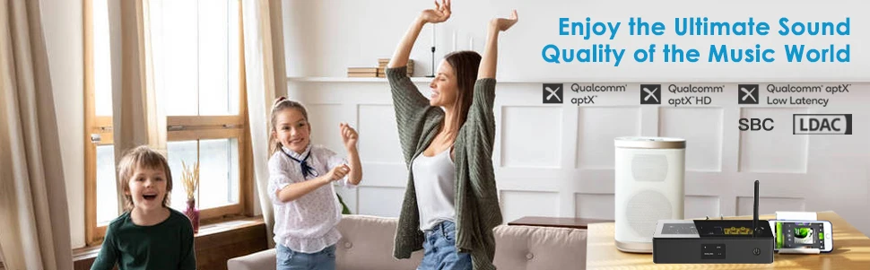 Akaudio Oled Display Hifi Bluetooth 5.2 Music Transmitter Receiver ...