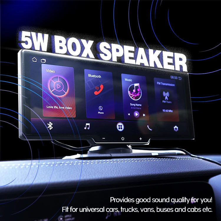 Portable 10.26" Android 12 1600*600 Smart Carplay Android Auto Gps Wifi ...