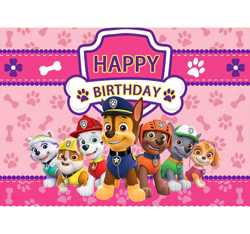3x5ft Puppy Dog Happy Birthday Photography Backdrops