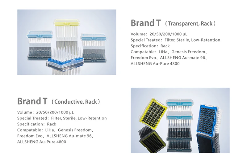 Tecan Compatible Filter Pipette Tips | Sterile Clear Tips with SBS Rack ...