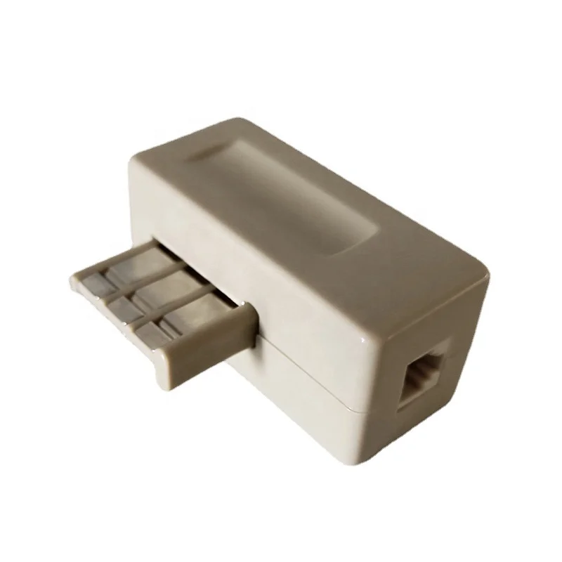 French RJ11 Telephone Adapter 6P4C Male to Female Connector for ...
