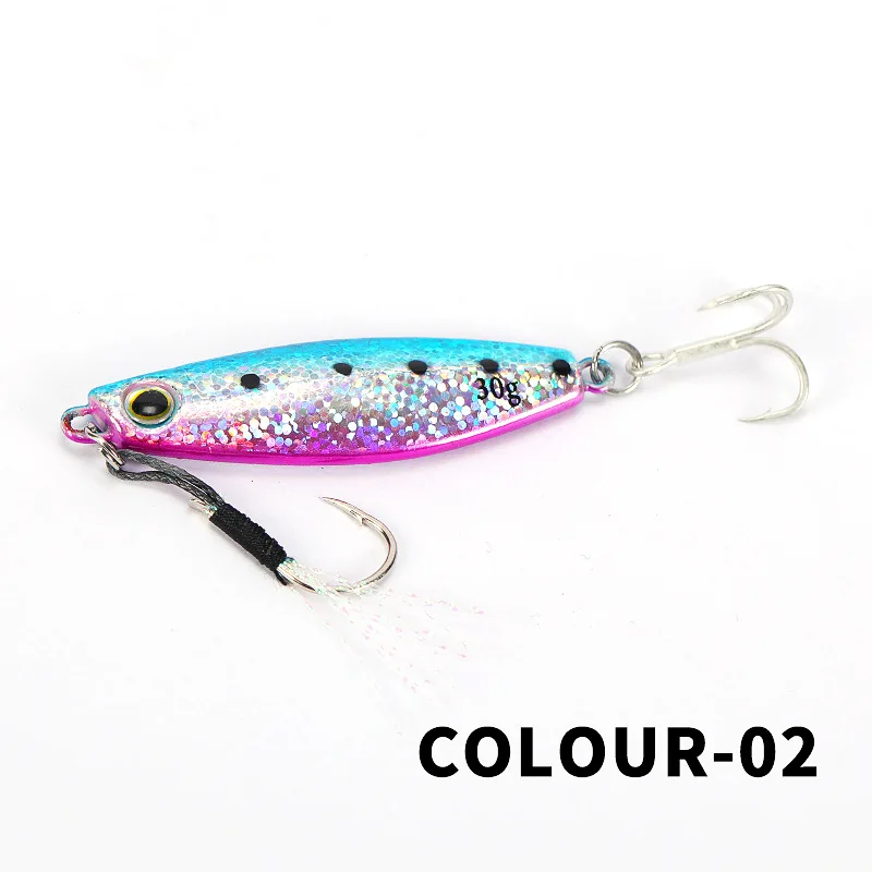 Metal Cast Jig Spoon Fishing Lure 10g 20g 30g 40g 60g Artificial Bait Shore Slow Jigging Lures ...
