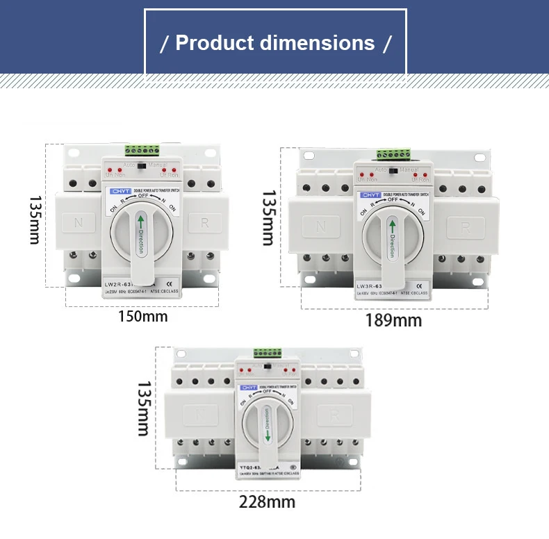 63 Amps ATS Automatic Transfer Switch - Reliable Power Changeover