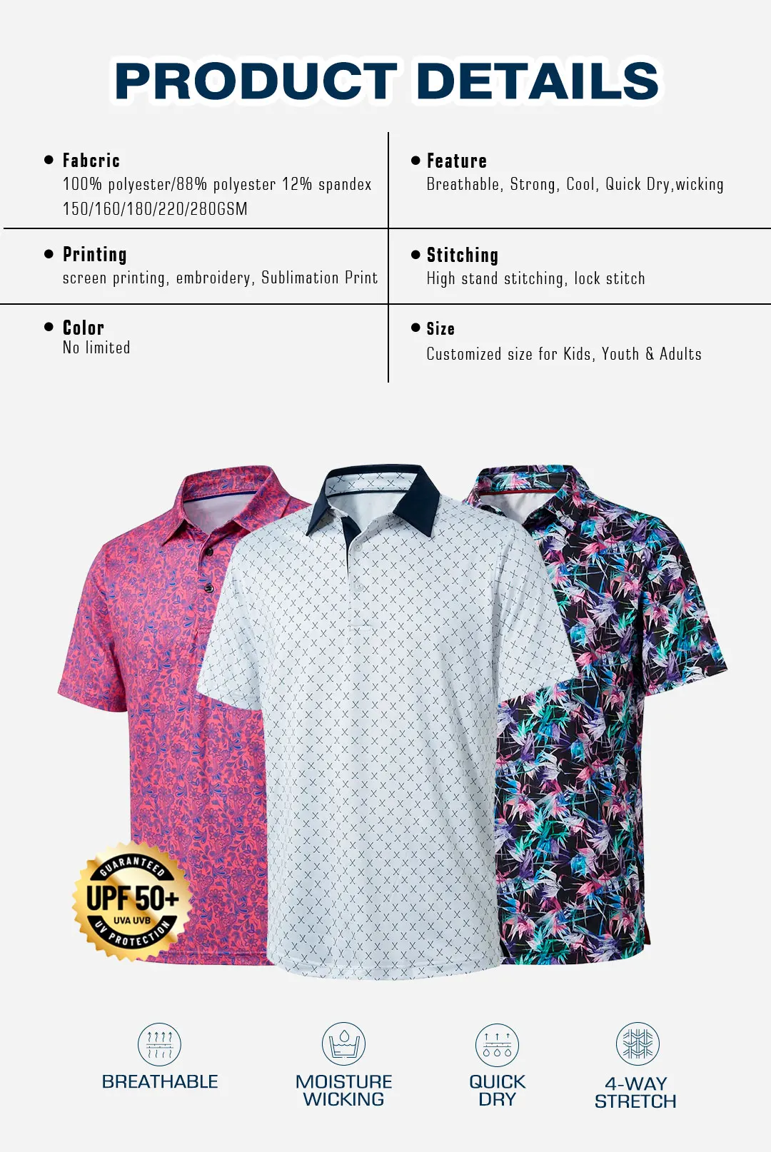 Shop Our Sublimation Collar Long Quality Logo Sleeve T-shirts