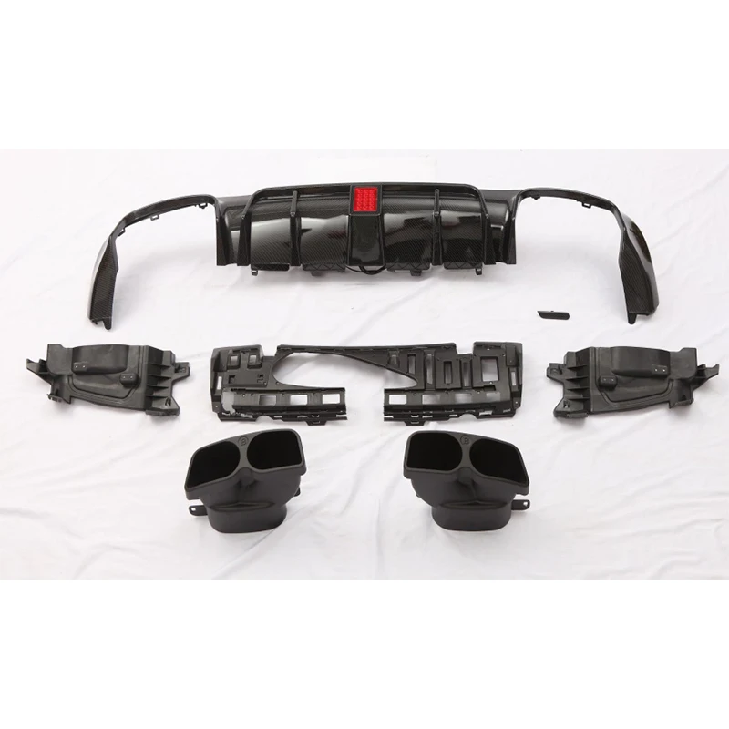 W213 Brabus Style Rear Diffuser Car Exterior Accessories Rear Bumper ...