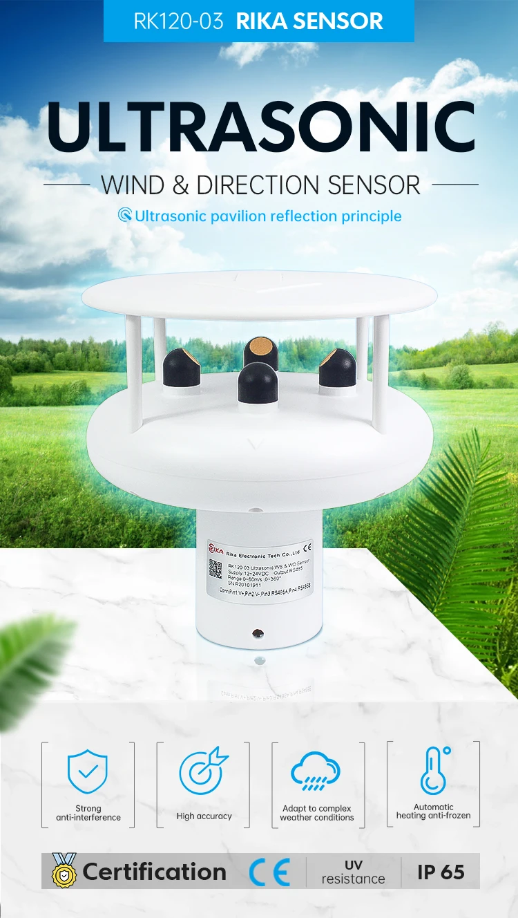 RIKA Ultrasonic Wind and Direction Transducer Sensor