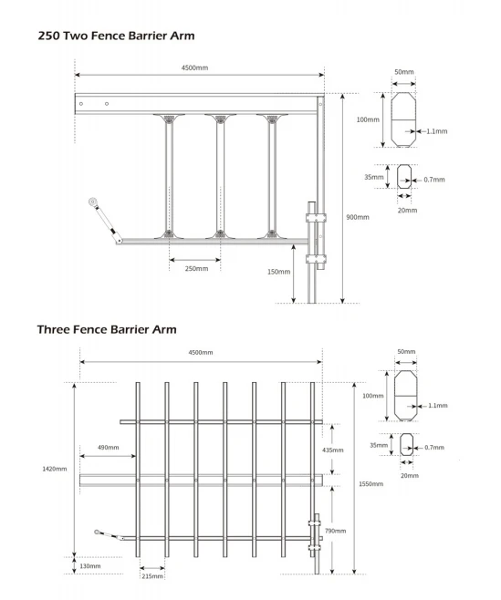 WS Road Barrier Gate Boom Arm - Durable & Versatile Solutions