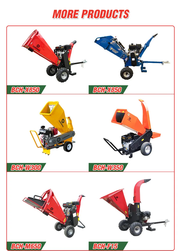 Movable Shredder Wood Chipper Gasoline Engine Wood Chipper Shredder ...
