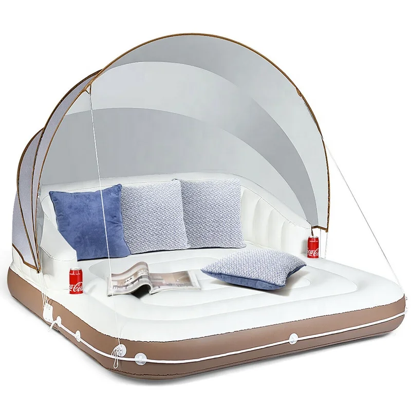 Outdoor Float Boat - Inflatable Floating Island Pool Sunbed