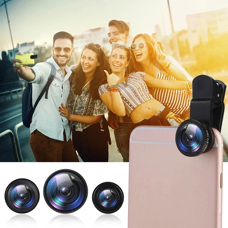 3 In 1 Wide Angle Macro Fish Eye Lens Universal Mobile Phone Fisheye ...